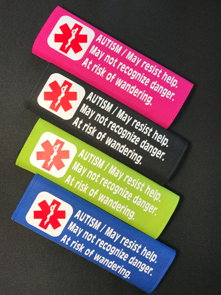 Car Seat/Harness Autism Medical Alert Seat Belt Cover – Safety ...