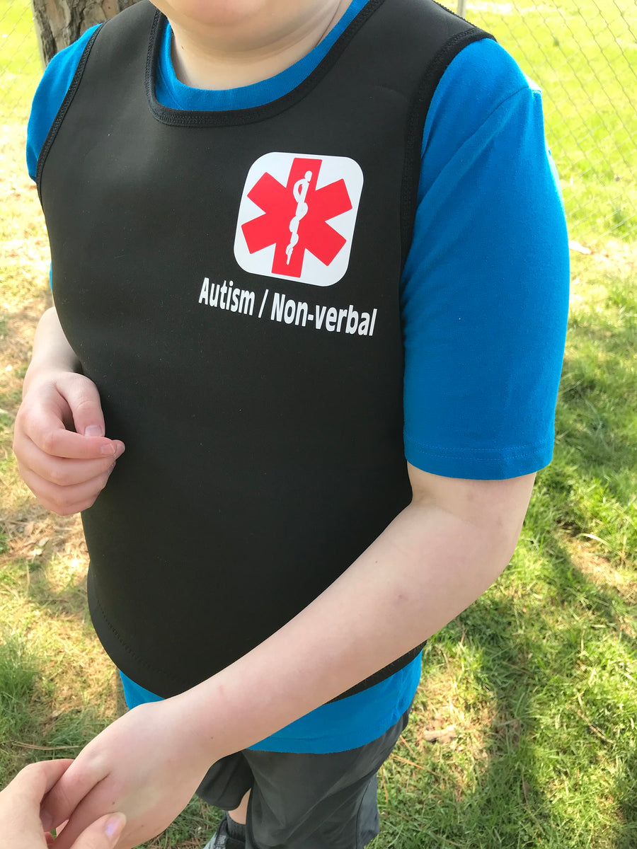 Autism Non-verbal Safety Medical Alert Pressure Vest Adult Youth ...