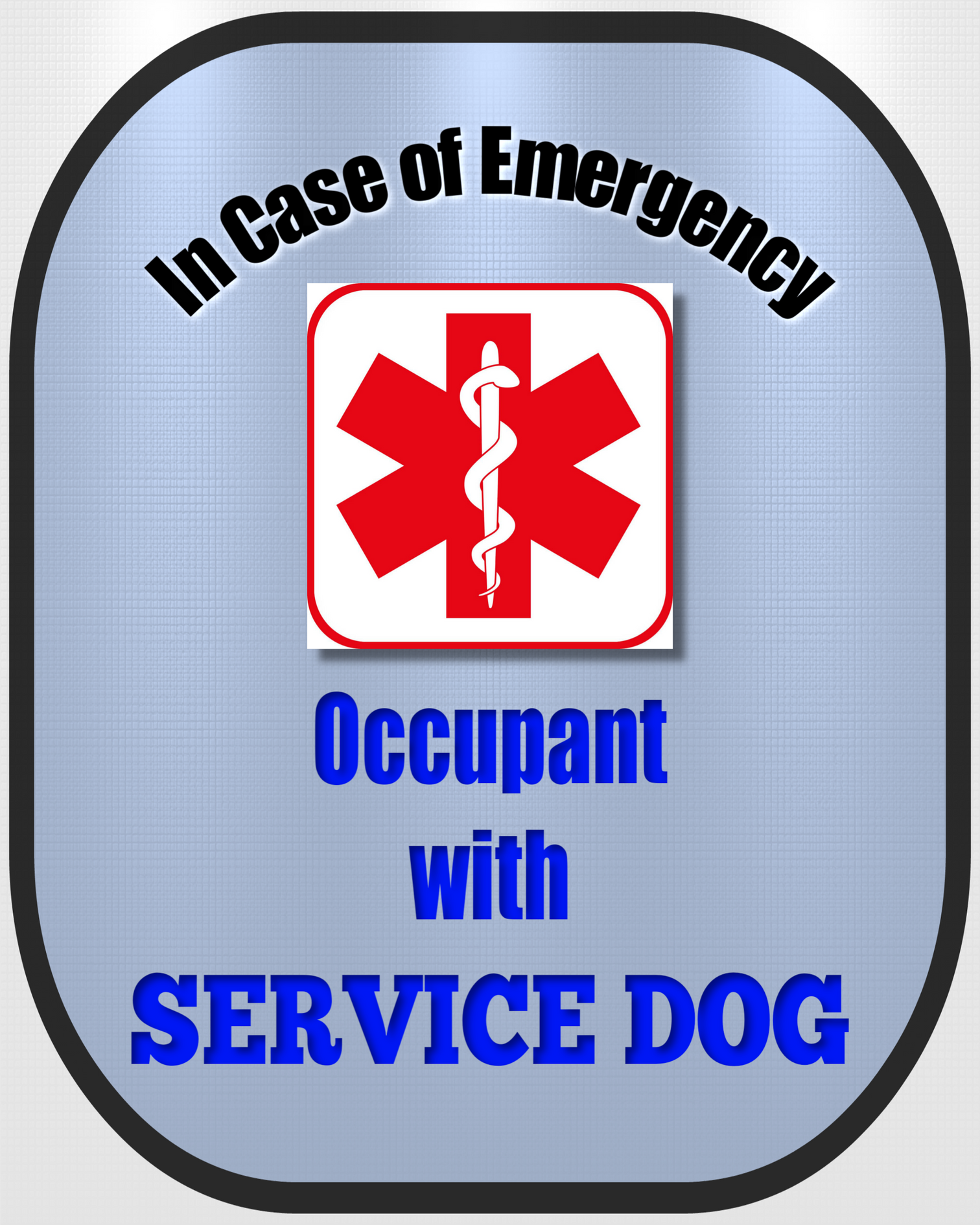 4 Pack Service Dog Decal Medical Alert Safety Sticker Set – Safety ...