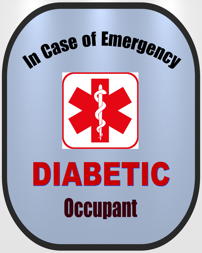 Diabetic Decal Medical Alert Safety Sticker Type 2 - Type 1 – Safety ...